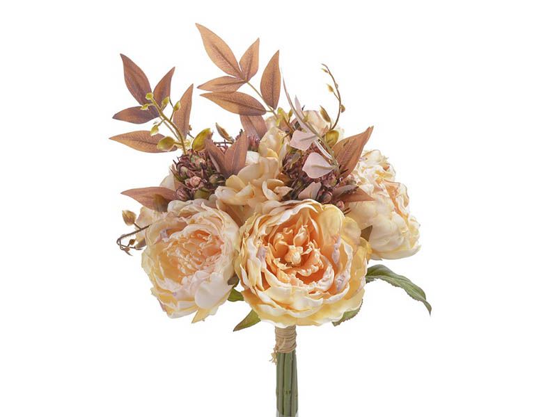 8066 Buchet 5 fire bujori+frunze artficiale | Celoplast