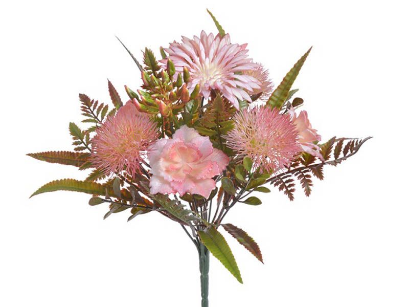 8077 Buchet floricele + scaieti artificiali color