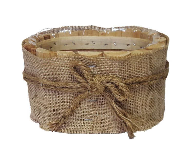 34916 Cos oval lemn+iuta | Celoplast