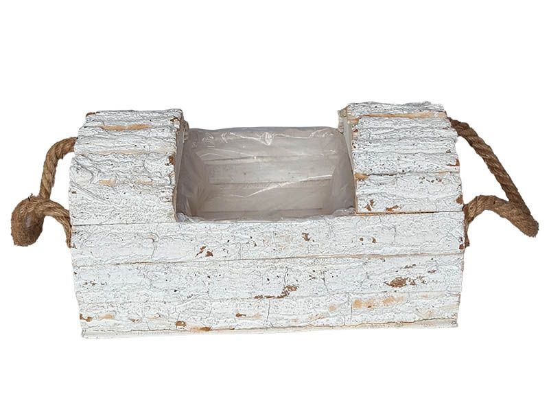 Cos tip buturuga lemn alb 34812 | Celoplast