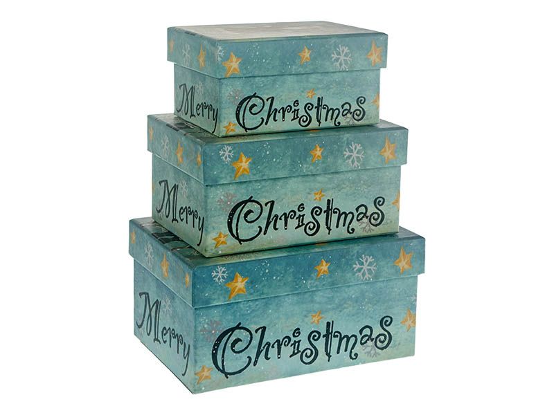 44050 Cutii model craciun pentru aranjamente florale set 3 buc