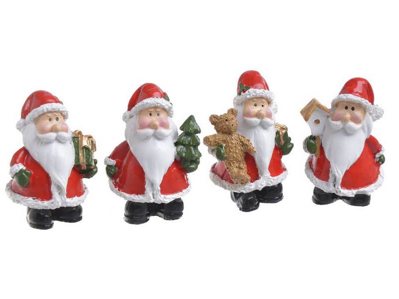 70878 Figurine mos craciun pentru aranjamente florale set 4 buc