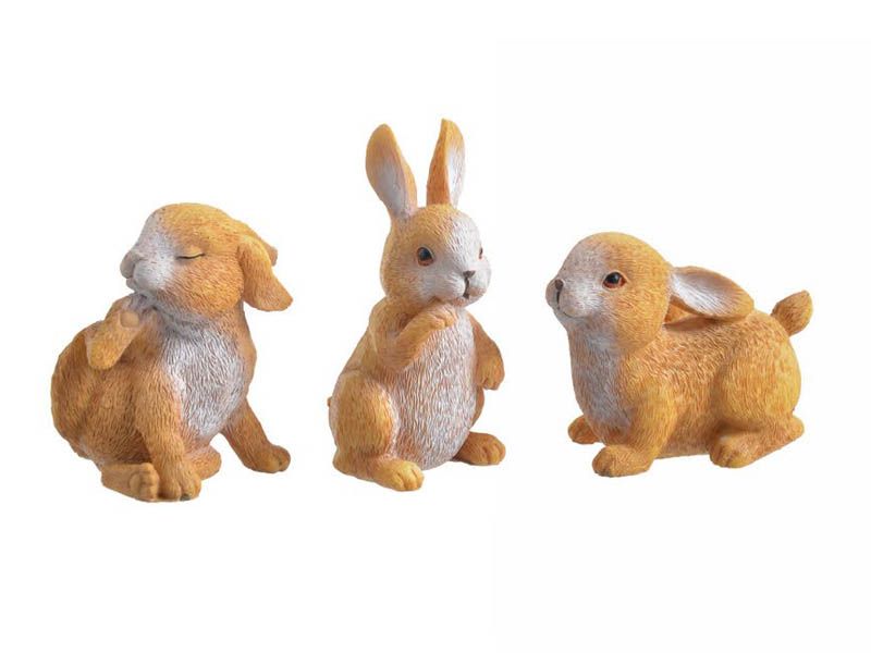 44897 Set 3 iepurasi ceramica color | Celoplast