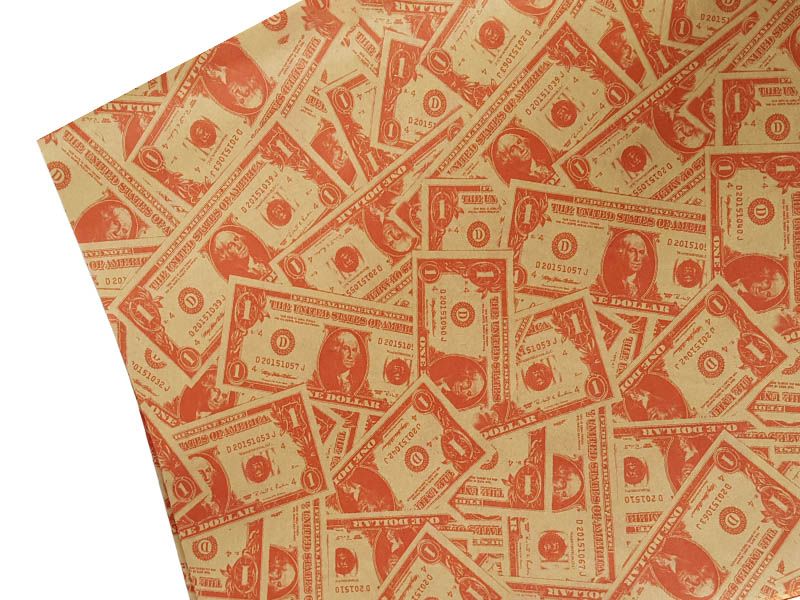 1C1017 Coli hartie tip bacnote pentru flori set 50 buc