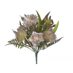 8077 Buchet floricele + scaieti artificiali color