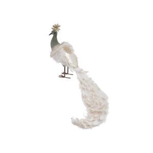 71158 Figurina paun catifea color pentru decoratiuni Craciun